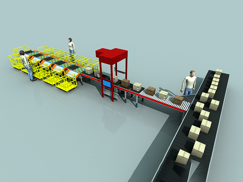 快递摆轮分拣机 - 先进物流装备